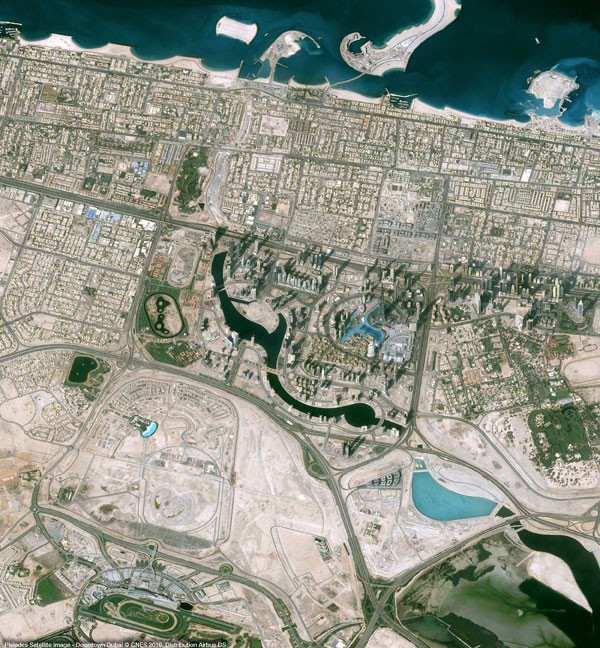Satellite Images Downtown Dubai Landmarks « Asian Surveying & Mapping
