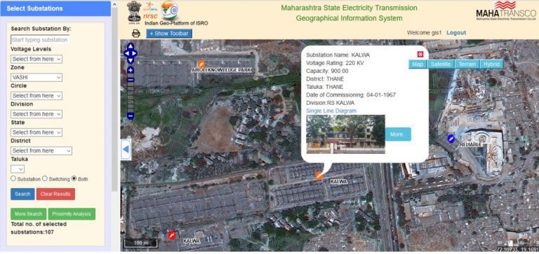 ISRO Develops MSETCL GIS Portal « Asian Surveying & Mapping